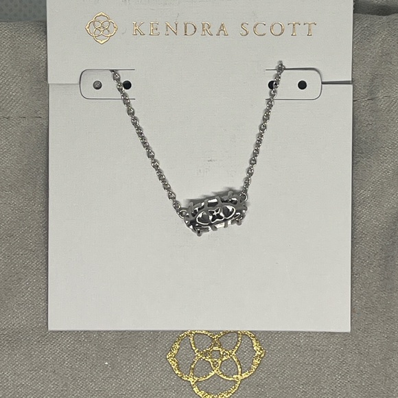 Kendra Scott | Jewelry | Kendra Scott Ever Necklace Rhodium Plated Nwt | Poshmark